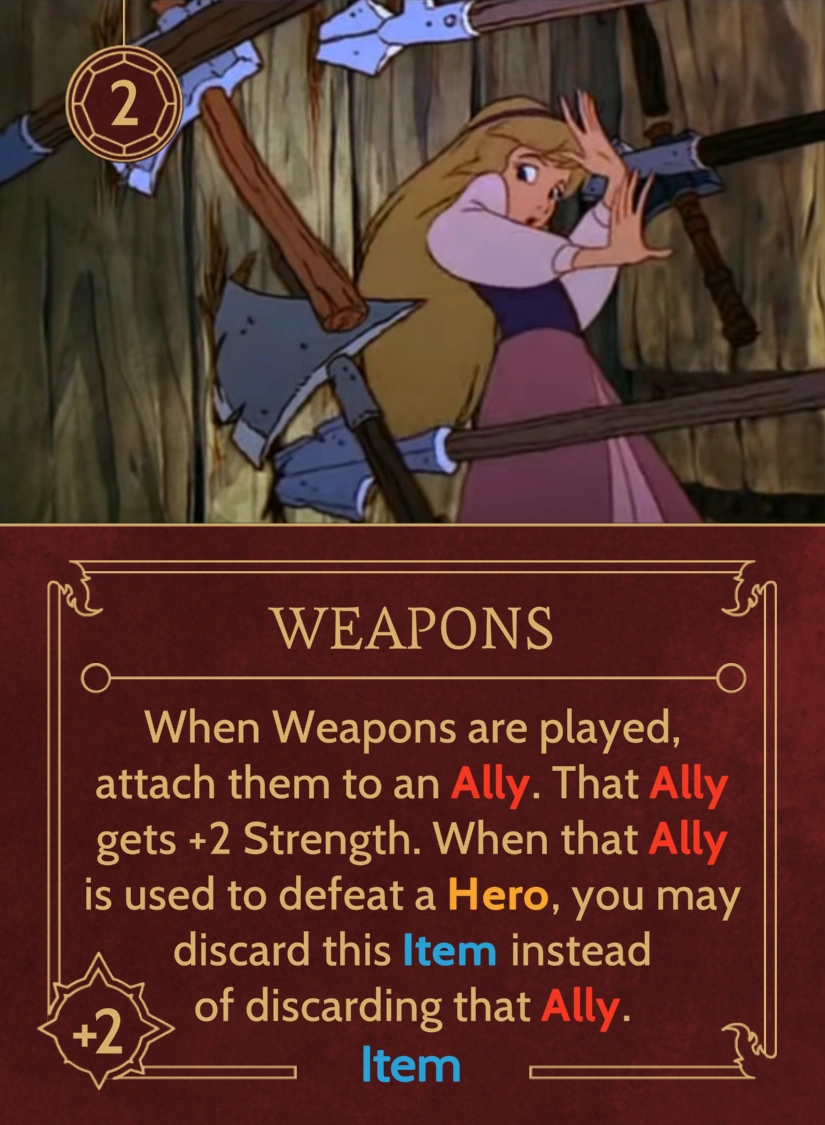 Weapons | Disney Villainous Homebrew Wiki | Fandom