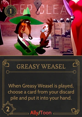 Greasy Weasel | Disney Villainous Homebrew Wiki | Fandom
