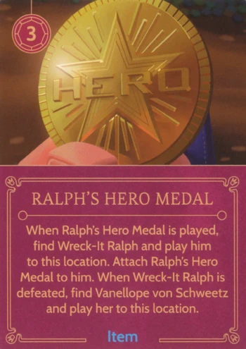 Ralph's Hero Medal | Disney Villainous Wiki | Fandom