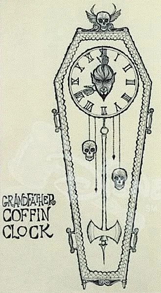 Dark Grandfather Clock Drawing