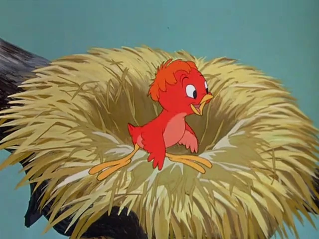 Baby Red Bird Cartoon