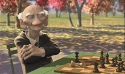 Pixar Old Man Chess Player