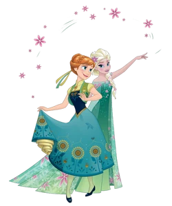 how to draw elsa and anna from frozen fever