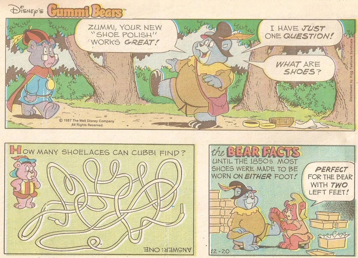 Gummi Bears (comic strip) | Disney Wiki | Fandom