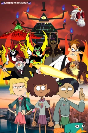 Anne Sasha Y Marcy Amphibia Disney Art Cartoon