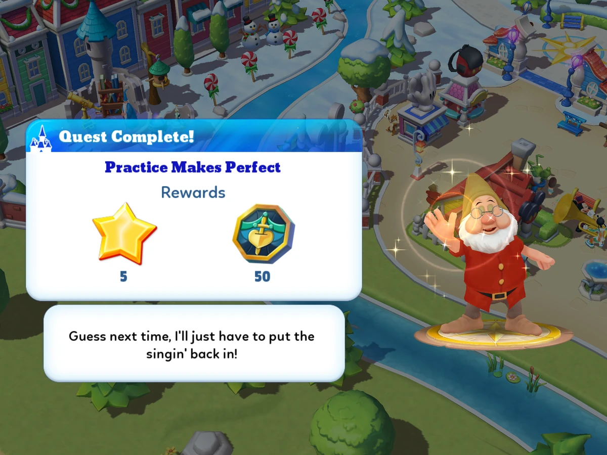 Practice Makes Perfect | Disney Magic Kingdoms Wiki | Fandom