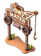 Tow Mater Towing and Salvage Sign | Disney Magic Kingdoms Wiki | Fandom