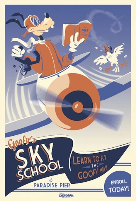 Goofy's Sky School | Disney Park Concept Art Wiki | Fandom