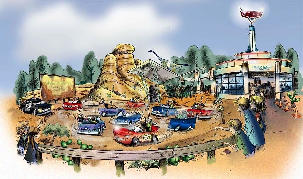 Cars Quatre Roues Rallye | Disney Park Concept Art Wiki | Fandom
