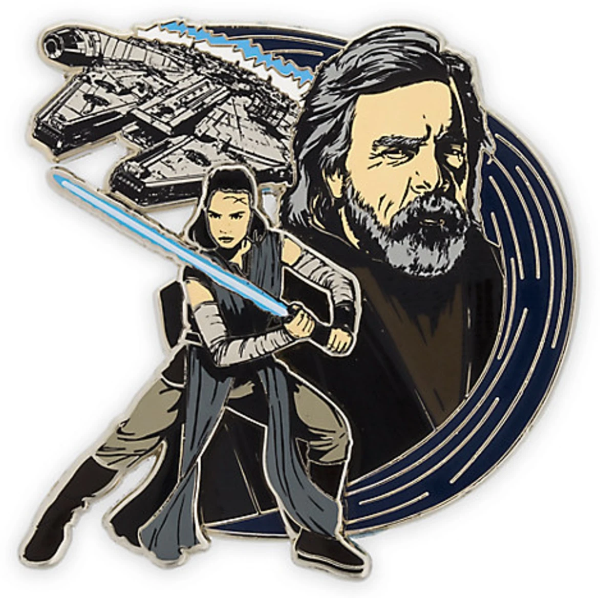 Rey and Luke Skywalker Pin (2017) | Disney Pin Wiki | Fandom
