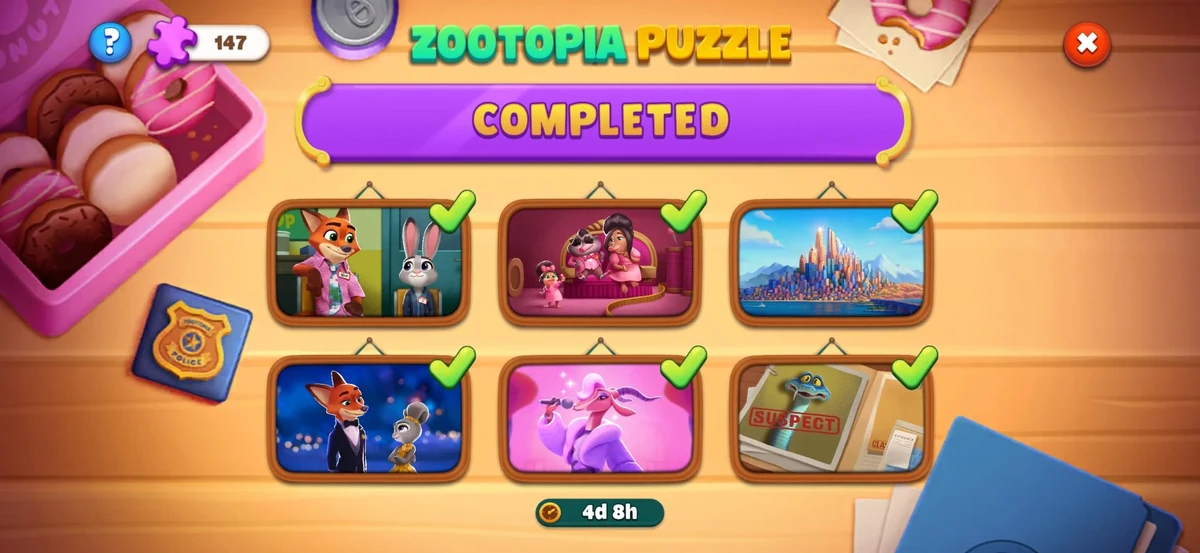 Zootopia Puzzle | Disney Solitaire Wiki | Fandom