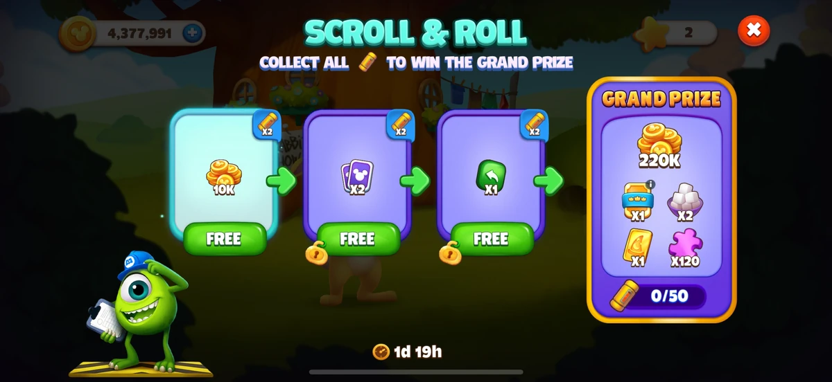 Scroll & Roll | Disney Solitaire Wiki | Fandom
