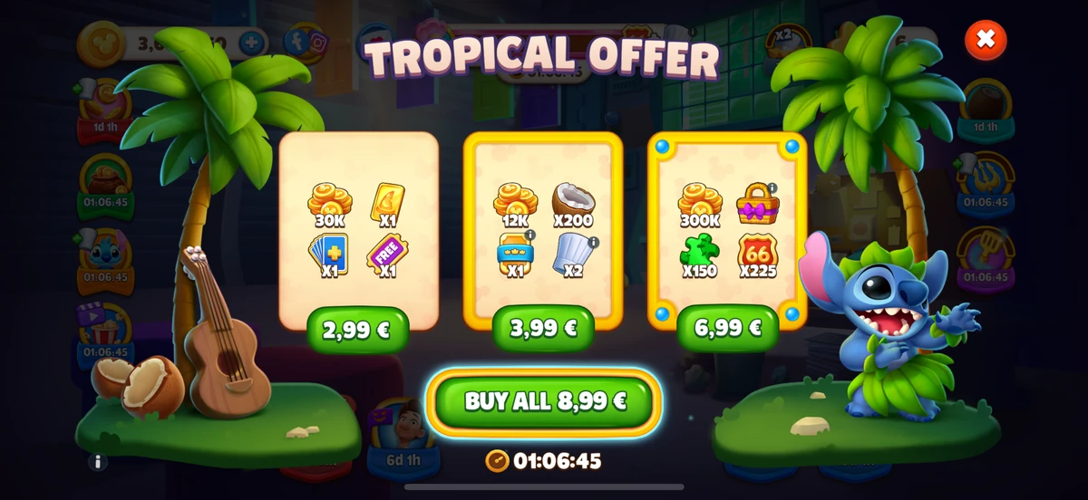 Tropical Offer | Disney Solitaire Wiki | Fandom