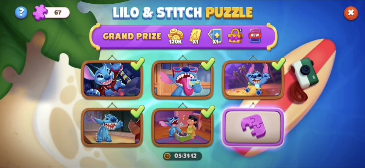 Lilo & Stitch Puzzle | Disney Solitaire Wiki | Fandom