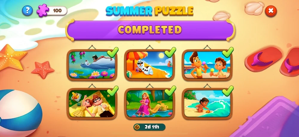 Summer Puzzle | Disney Solitaire Wiki | Fandom