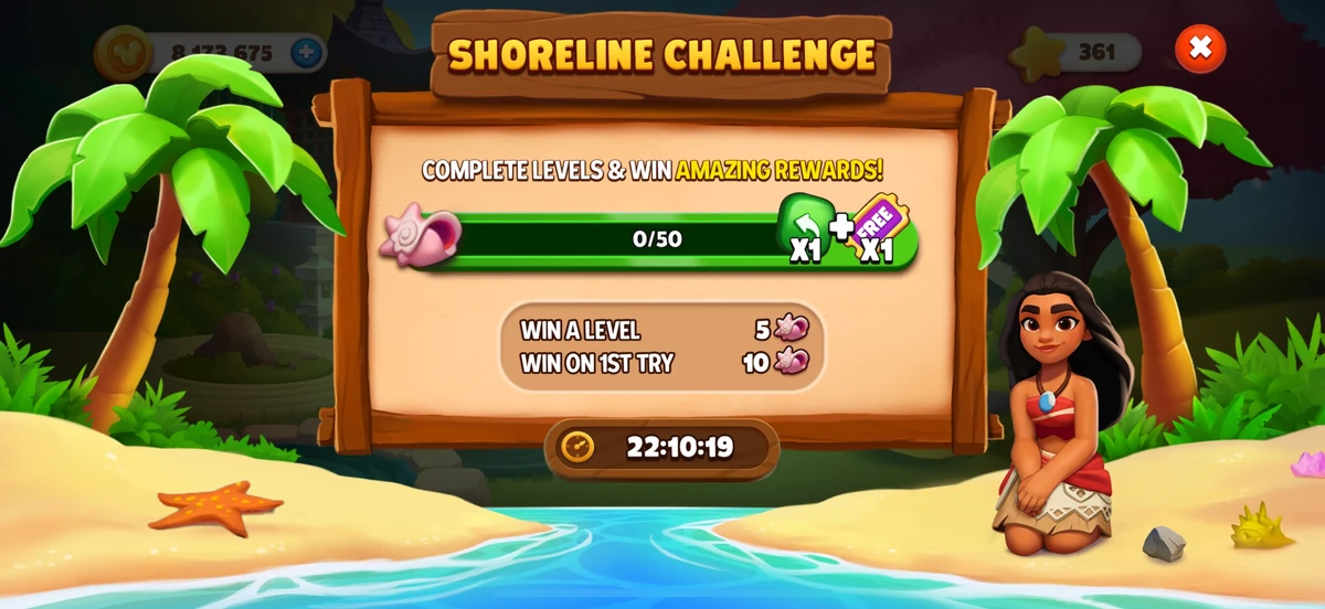 Shoreline Challenge | Disney Solitaire Wiki | Fandom