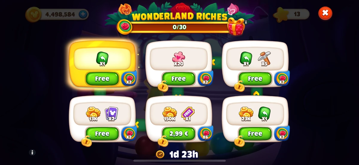 Wonderland Riches | Disney Solitaire Wiki | Fandom