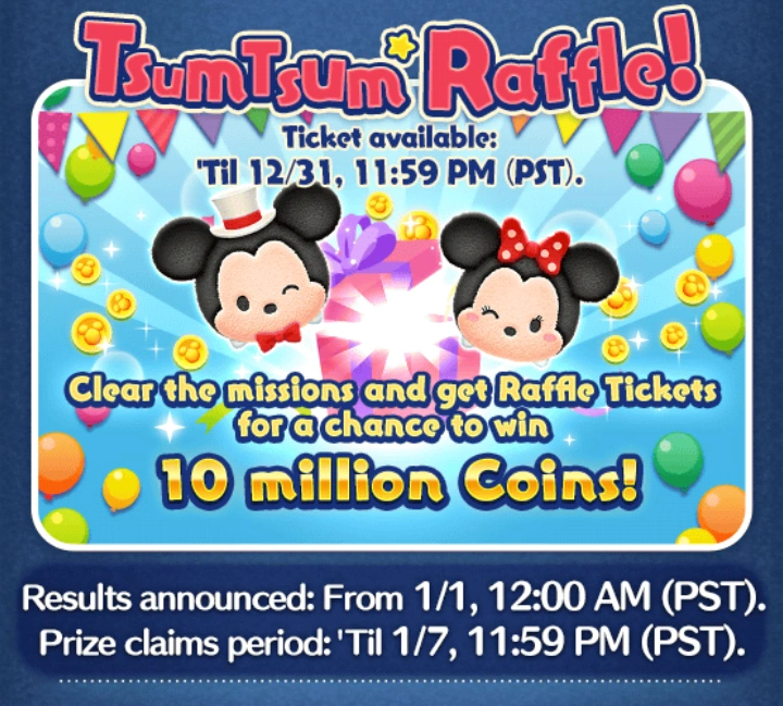 International Events/December 2025 Tsum Tsum Raffle | Disney Tsum Tsum ...