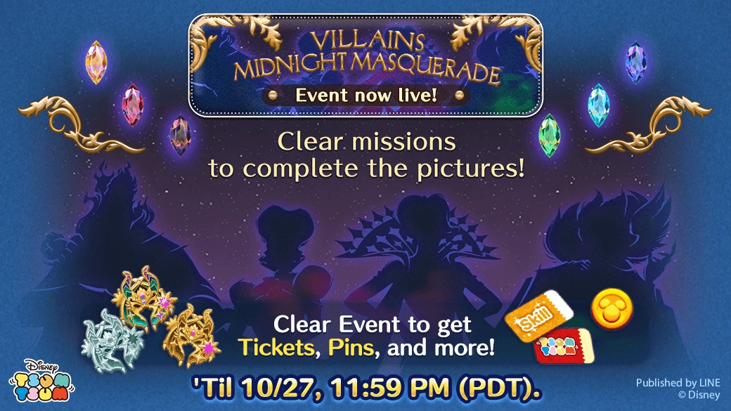 International Events/Villains Midnight Masquerade | Disney Tsum Tsum ...