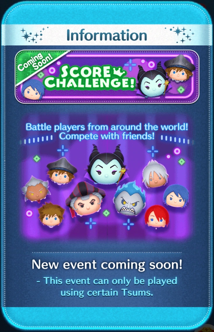 International Events/2021 Villains' Score Challenge | Disney Tsum Tsum ...