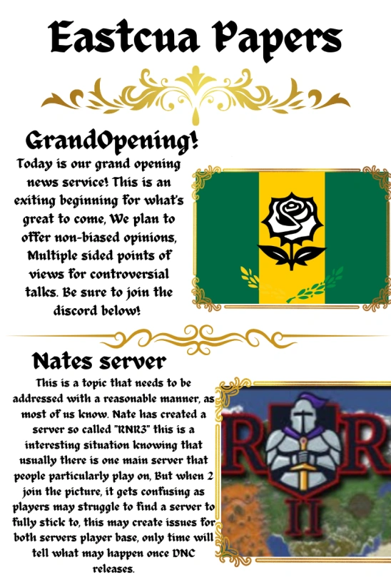 Eastcua Papers | Divide & Conquer Wiki | Fandom