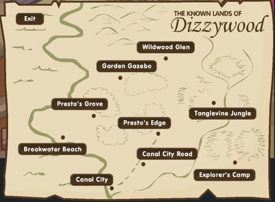 Map of Dizzywood | Dizzywood Wiki | Fandom