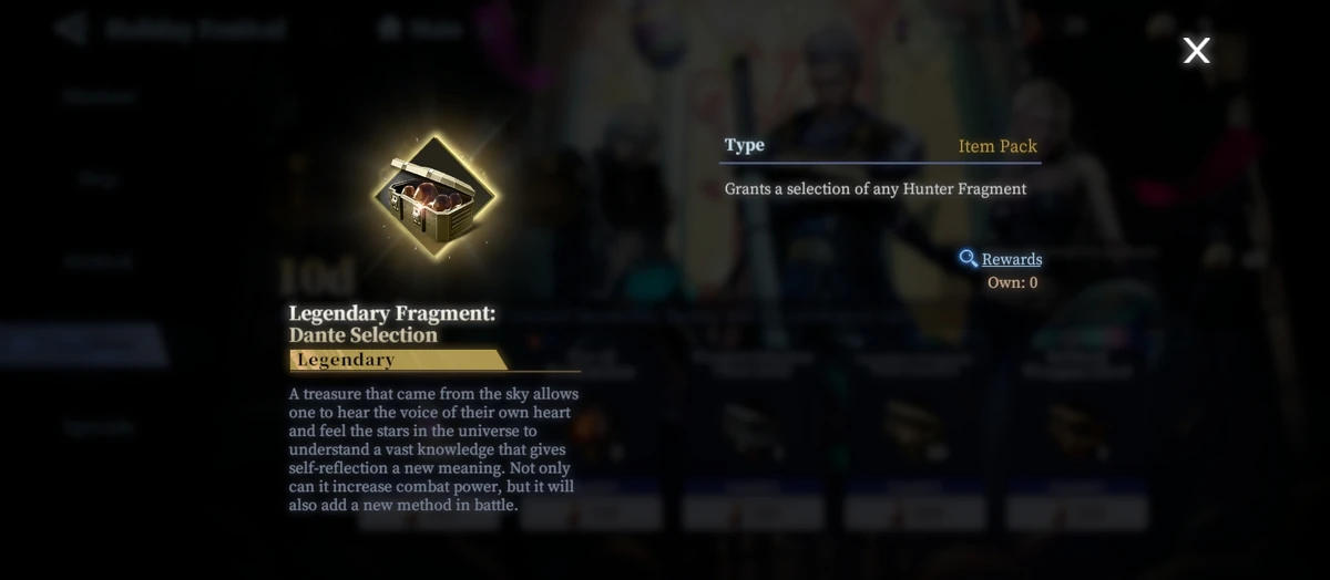 Legendary Fragment: Dante Selection | Devil May Cry: Peak of Combat ...