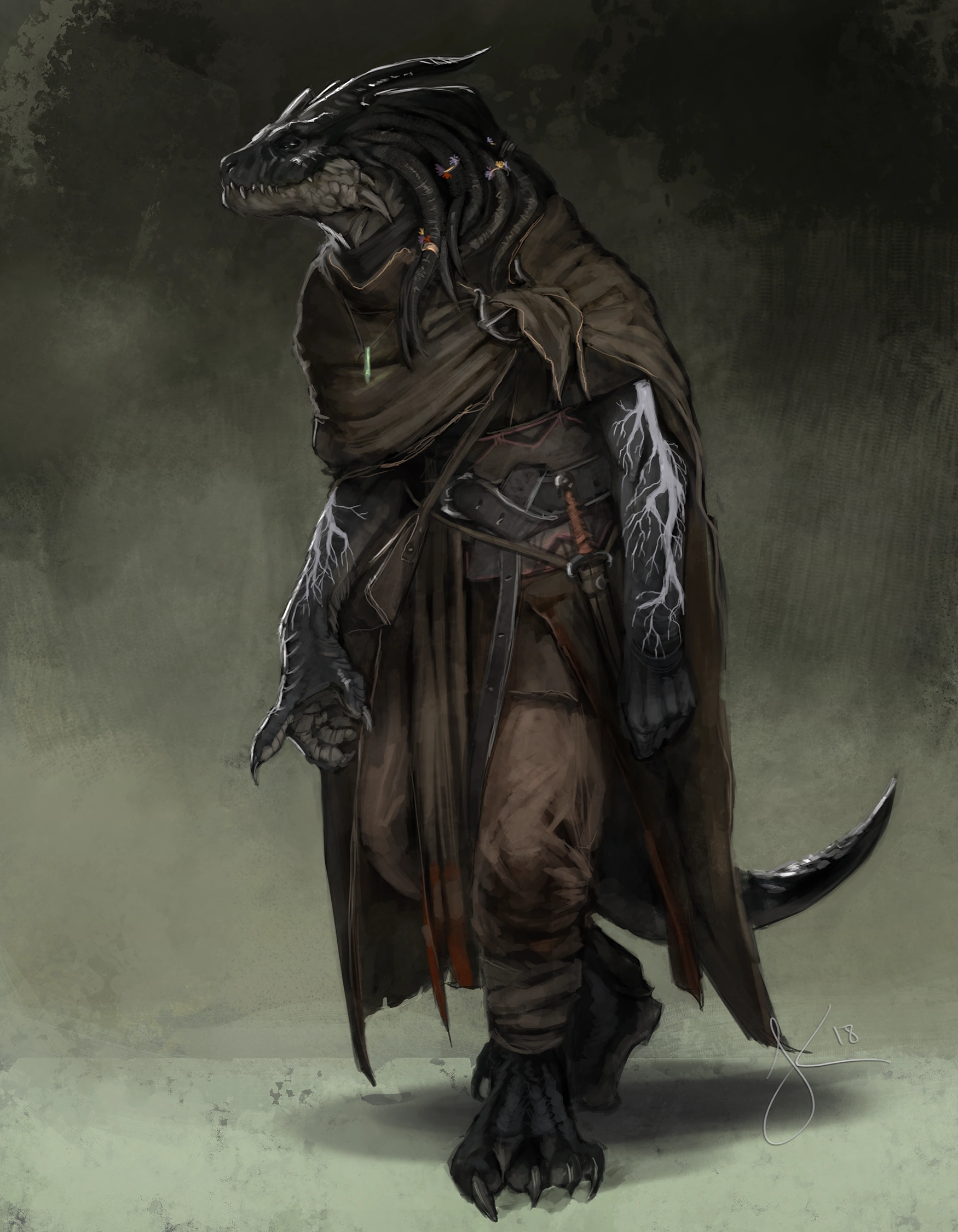 Dandd Black Dragonborn