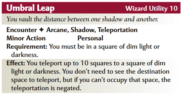 Umbral leap | D&D4 Wiki | Fandom