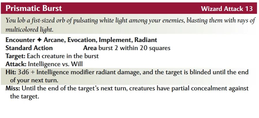 Prismatic burst | D&D4 Wiki | Fandom