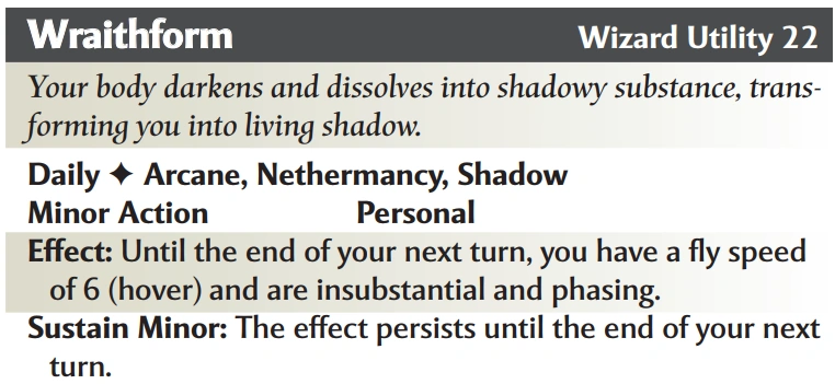Wraithform | D&D4 Wiki | Fandom