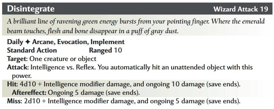 Disintegrate | D&D4 Wiki | Fandom