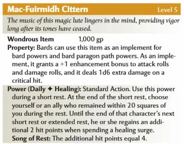 Mac-Fuimidh cittern | D&D4 Wiki | Fandom