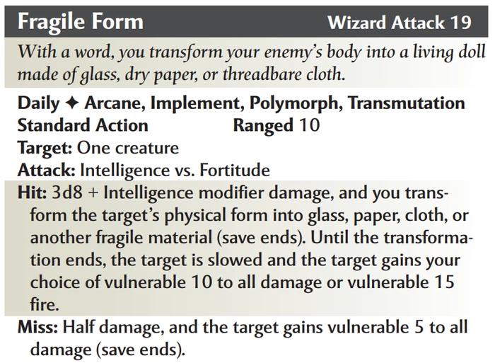 Fragile form | D&D4 Wiki | Fandom