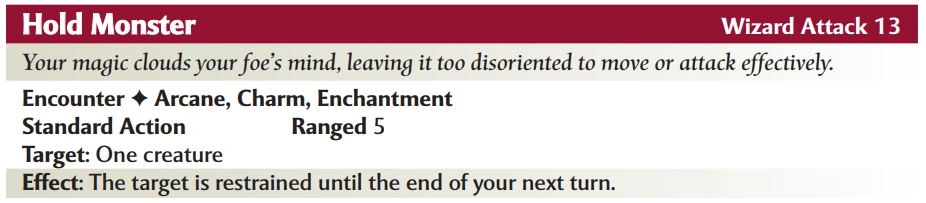 Hold monster | D&D4 Wiki | Fandom