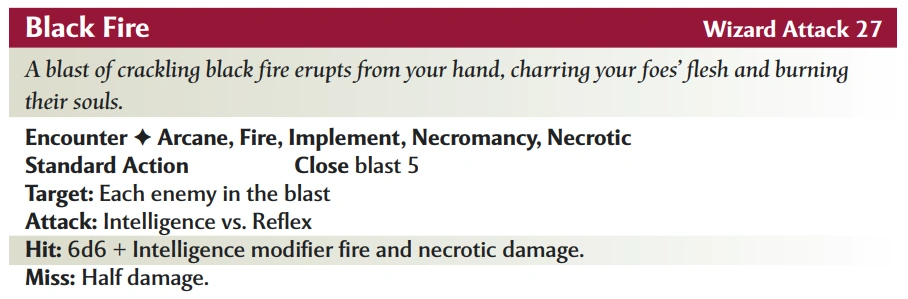 Black fire | D&D4 Wiki | Fandom