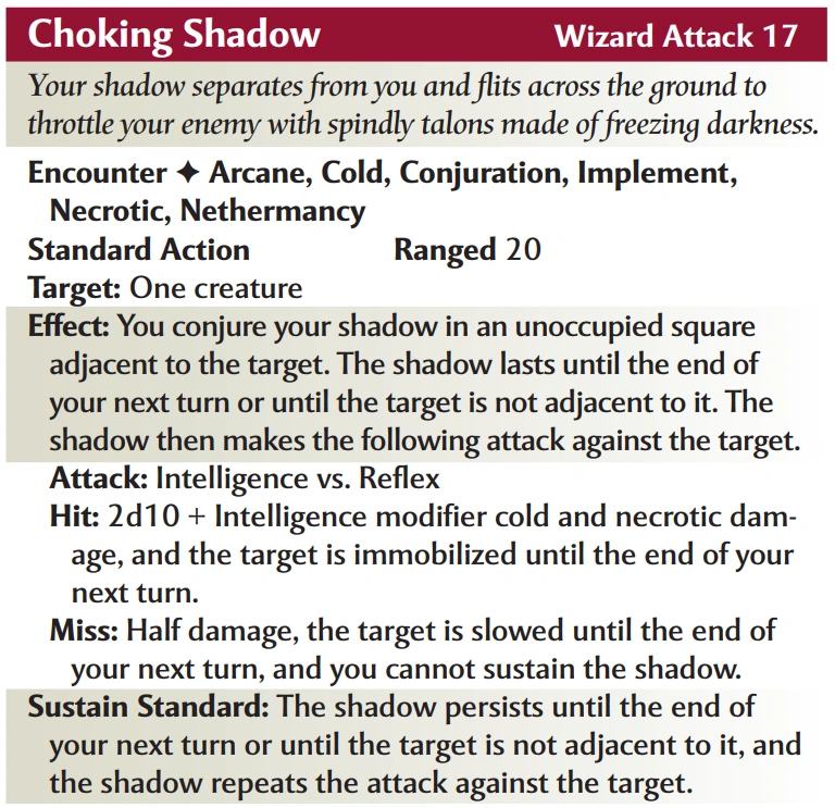 Choking shadow | D&D4 Wiki | Fandom