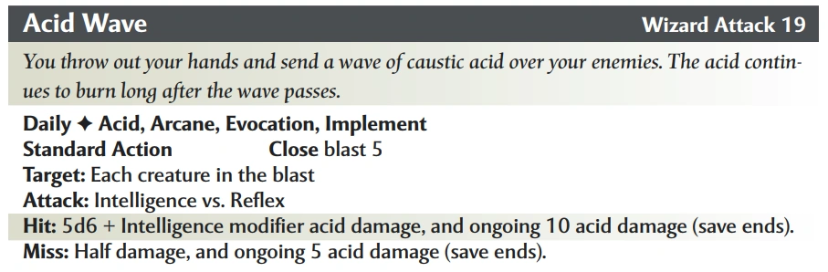 Acid wave | D&D4 Wiki | Fandom