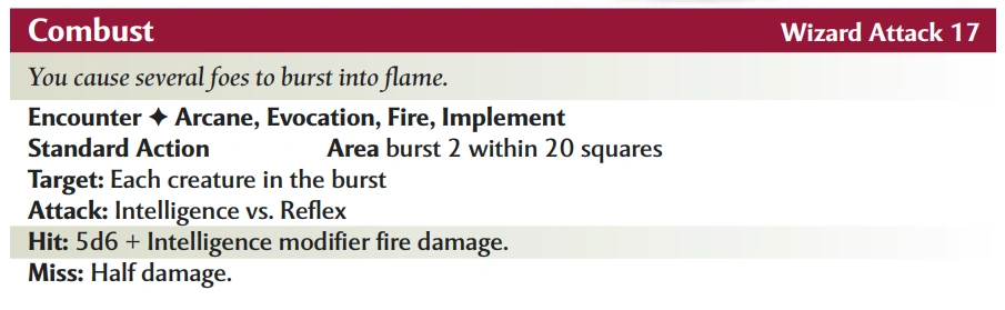 Combust | D&D4 Wiki | Fandom