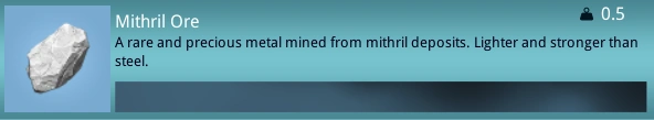 Mithril Ore | DnL Wiki | Fandom