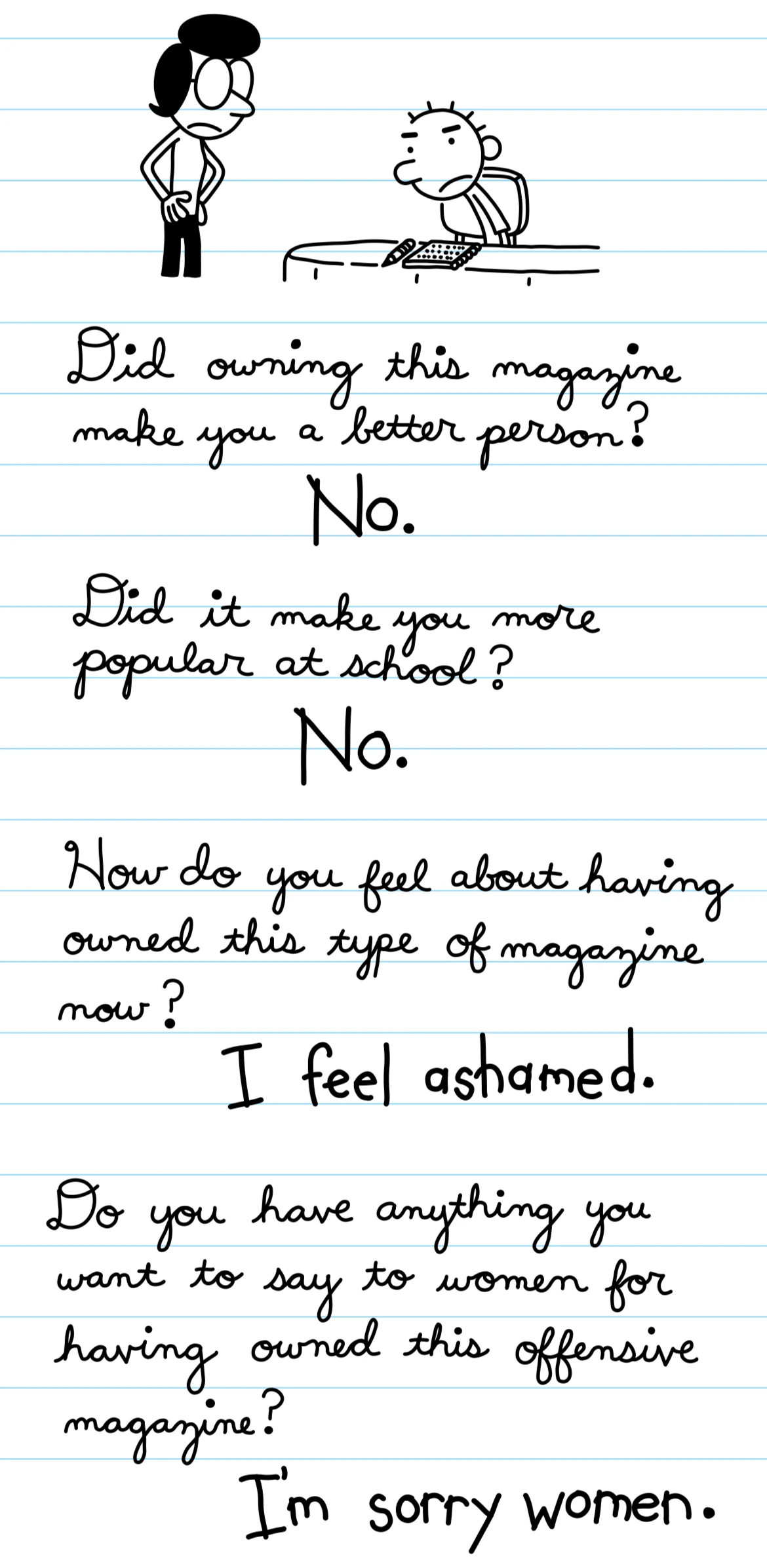 Rodrick's questioning paper | Diary of a Wimpy Kid Wiki | Fandom