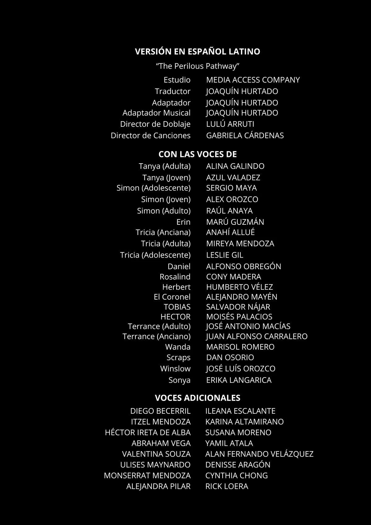 El Sendero Peligroso | Propuestas de fans del Doblaje | Fandom