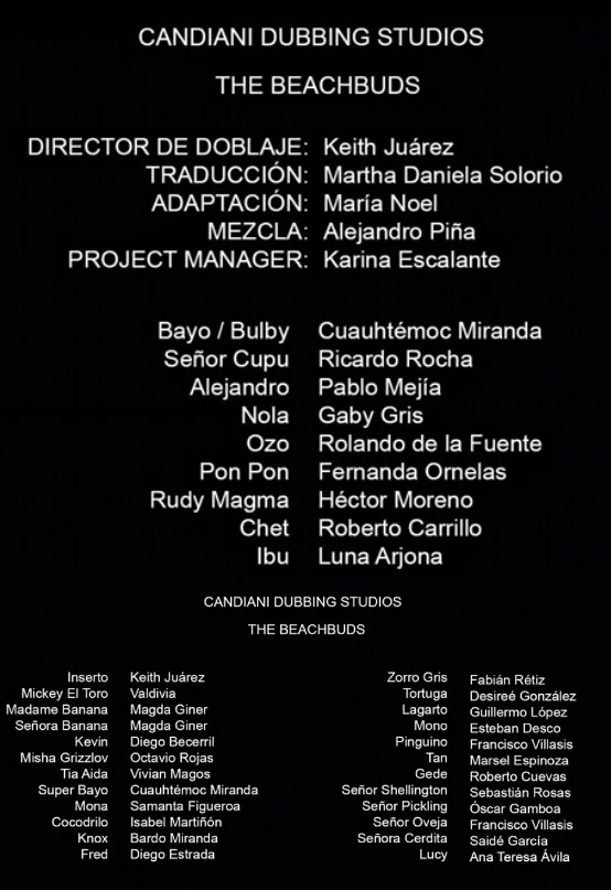 Los Beachbuds | Propuestas de fans del Doblaje | Fandom