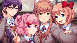 Natsuki Doki Doki Literature Club Drawn By Janineuy09