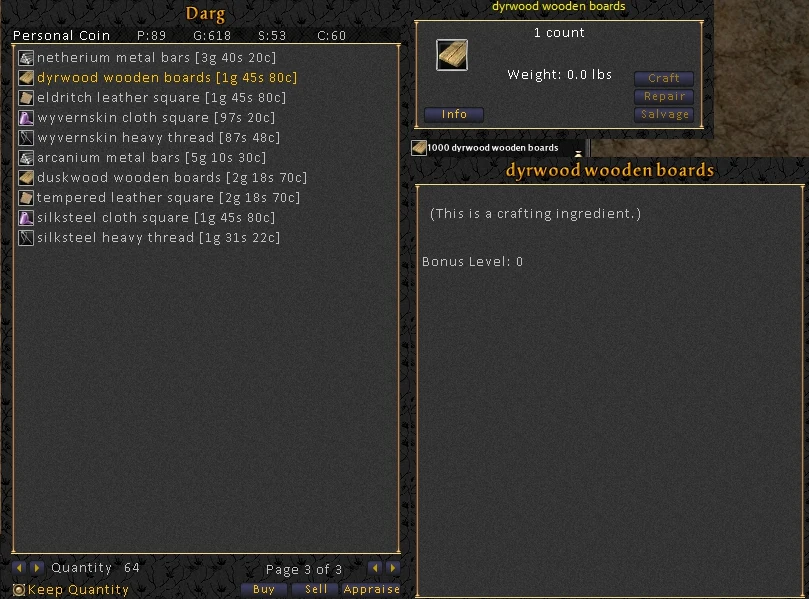 Item:dyrwood wooden boards | Camelot Adventures Wiki | Fandom