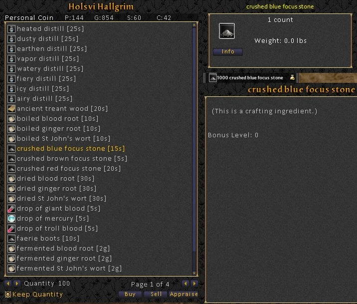 Item:crushed blue focus stone | Camelot Adventures Wiki | Fandom