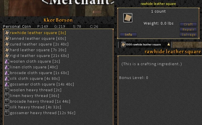 Item:rawhide leather square | Camelot Adventures Wiki | Fandom