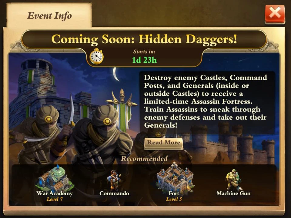 Hidden Daggers! | DomiNations! Wiki | Fandom