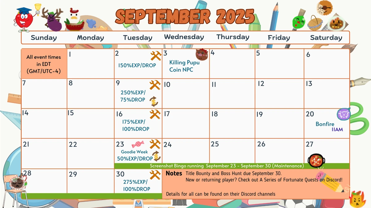 Domo Wiki:Event Calendar | Domo Wiki | Fandom