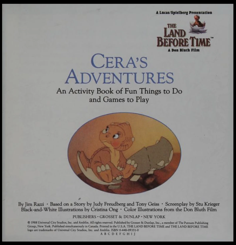 Cera's Adventures | Don Bluth Wiki | Fandom
